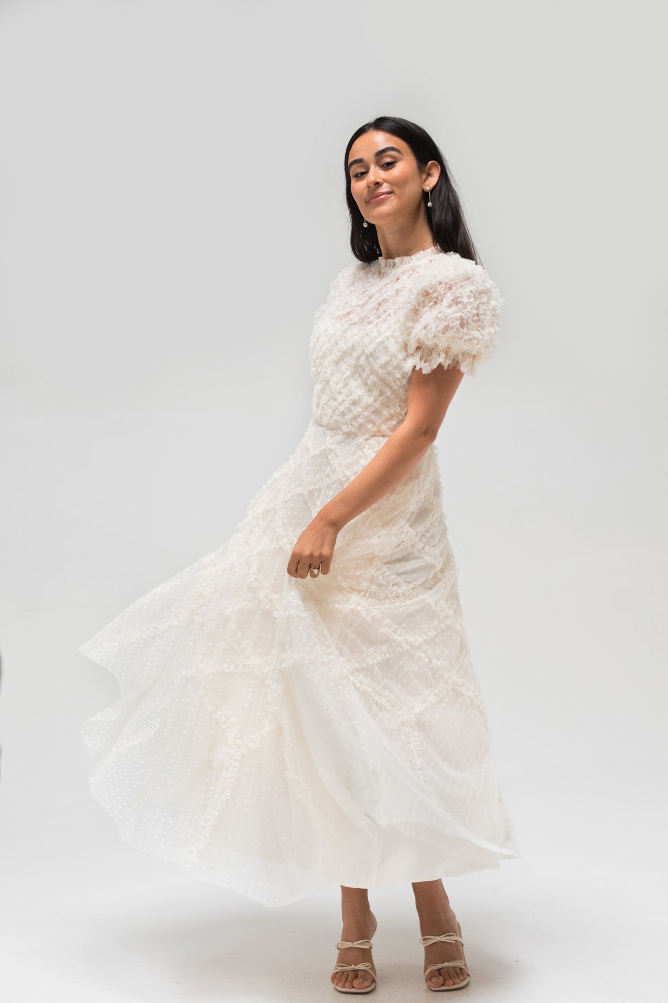 Gretchen Tulle Ruffled Dress - Morning Lavender Boutique Dresses