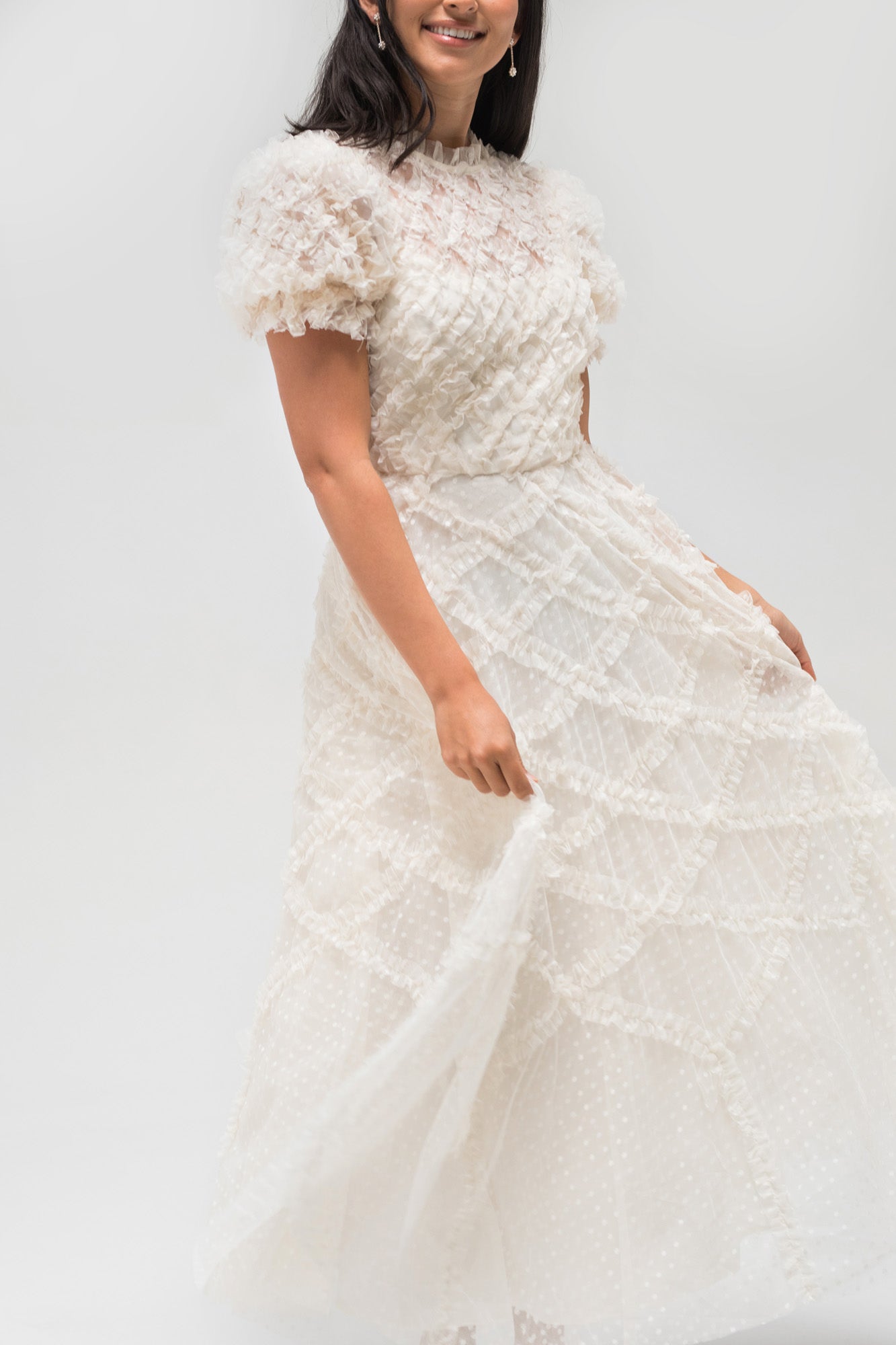 Gretchen Tulle Ruffled Dress - Morning Lavender Boutique Dresses