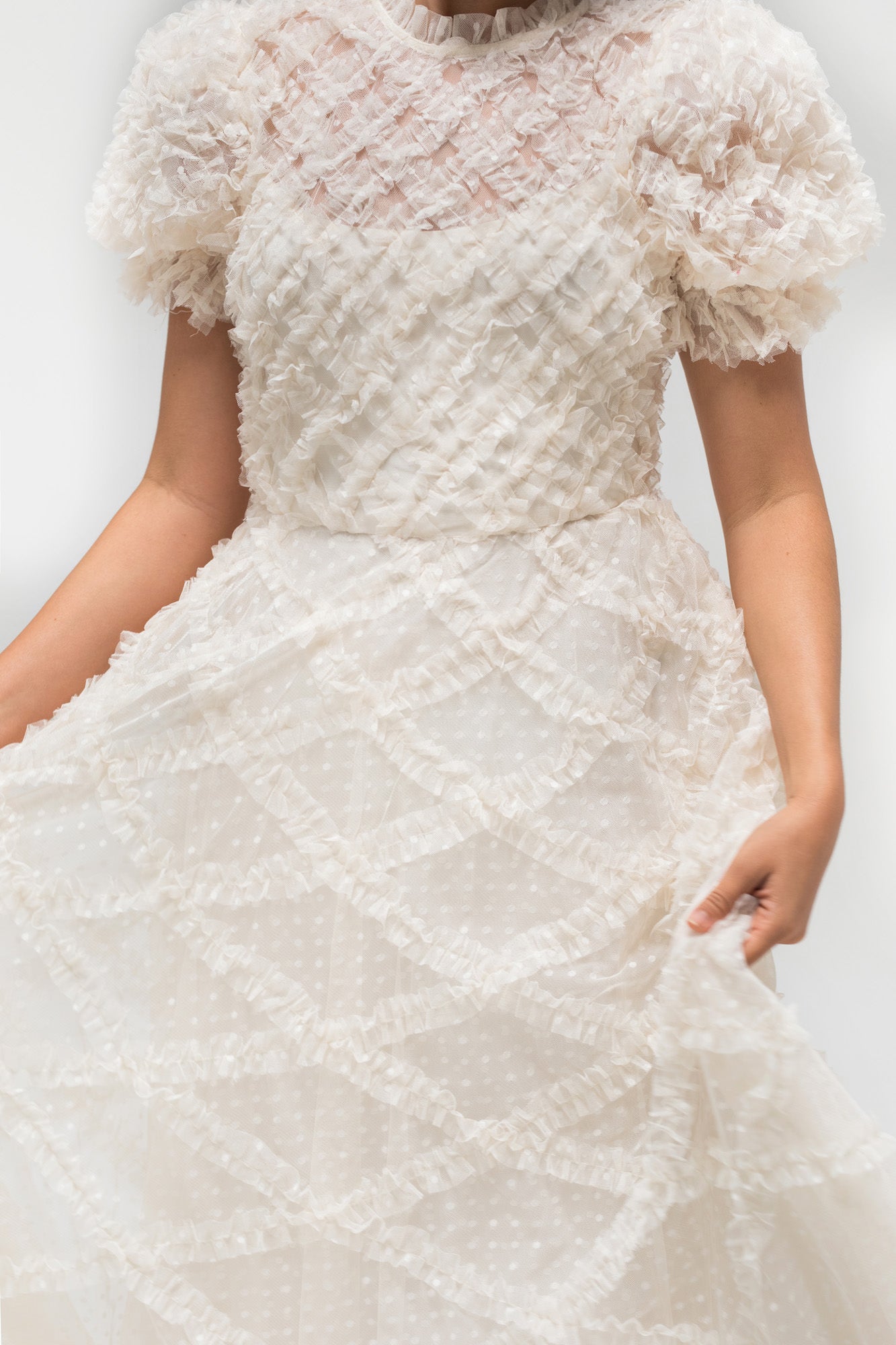 Gretchen Tulle Ruffled Dress - Morning Lavender Boutique Dresses