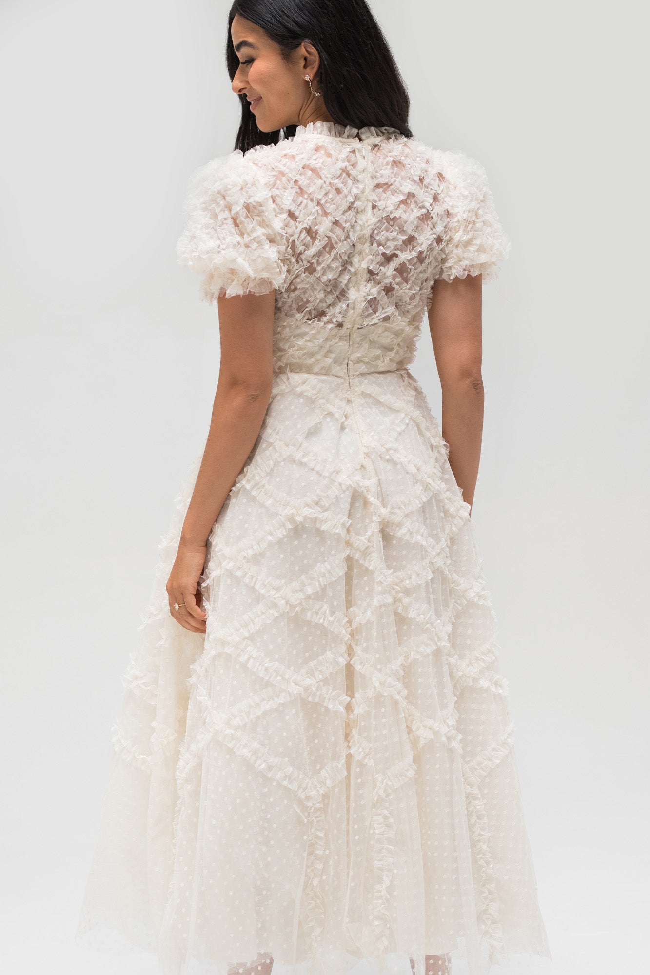 Gretchen Tulle Ruffled Dress - Morning Lavender Boutique Dresses