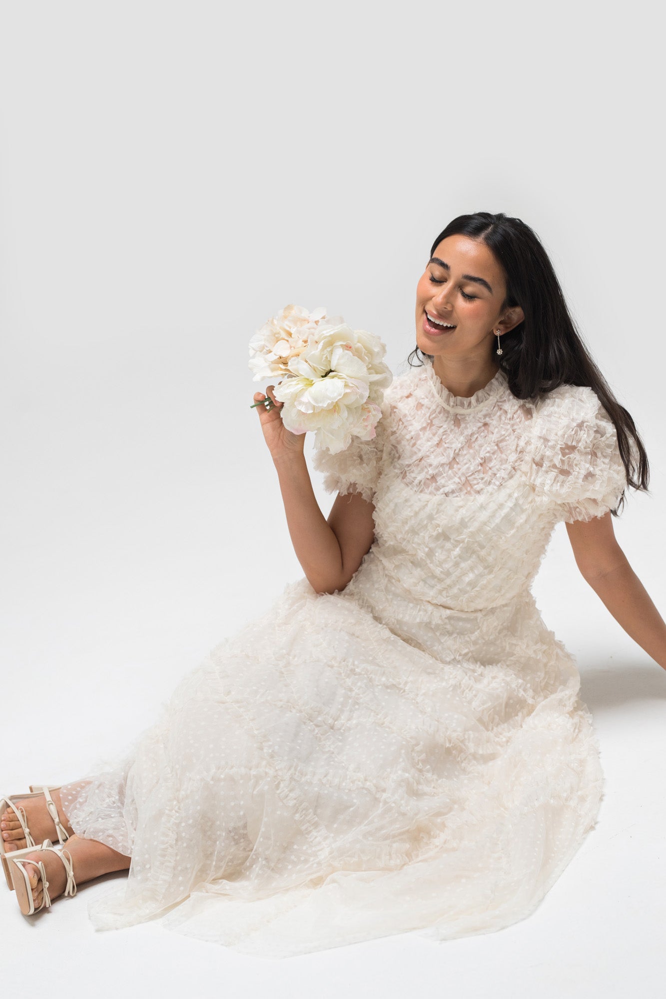 Gretchen Tulle Ruffled Dress - Morning Lavender Boutique Dresses