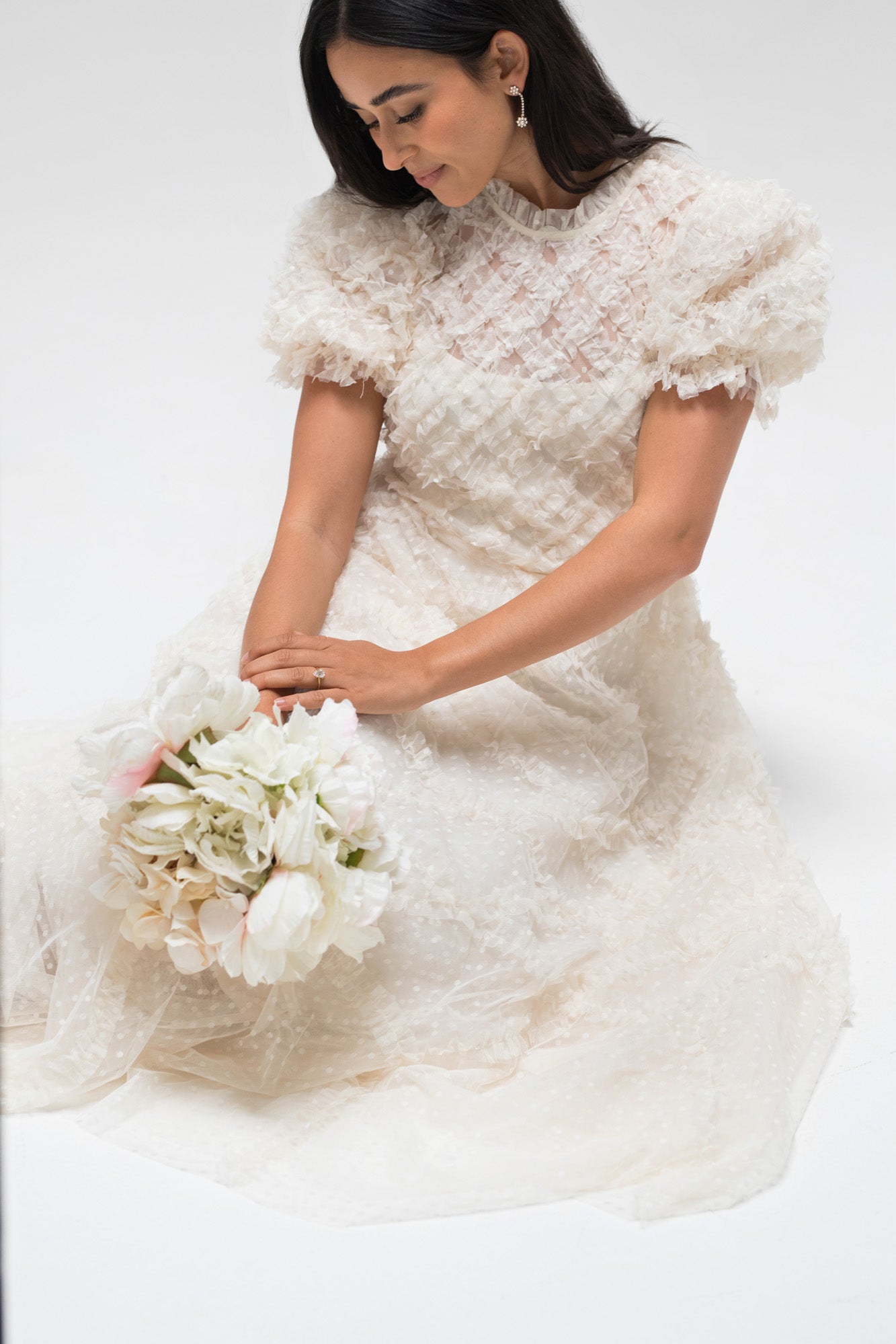 Gretchen Tulle Ruffled Dress - Morning Lavender Boutique Dresses