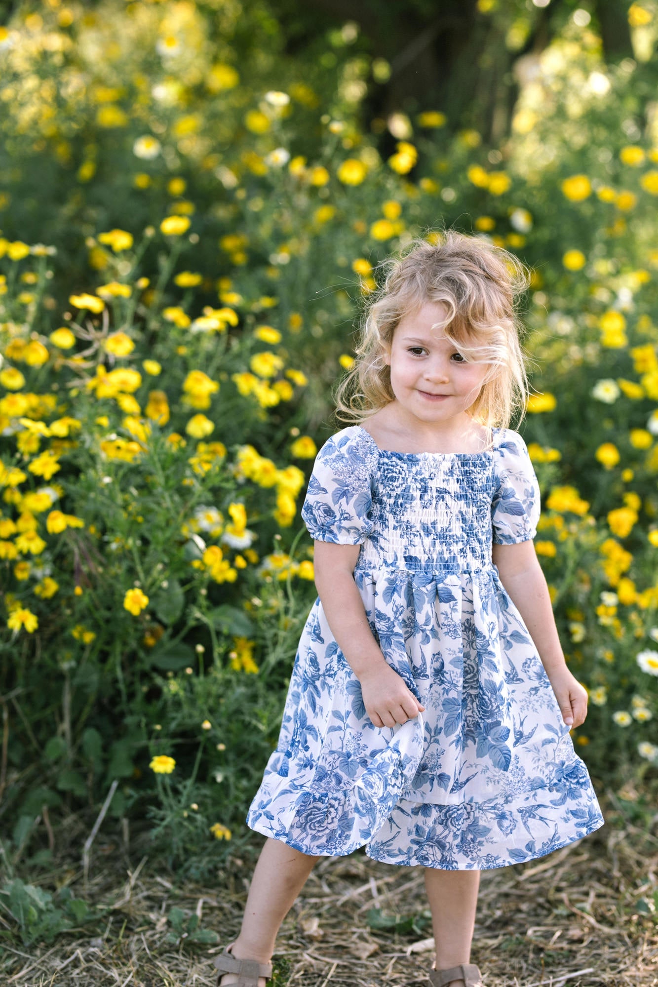 Mini Zoey Smocked Dress - Morning Lavender Boutique Kids