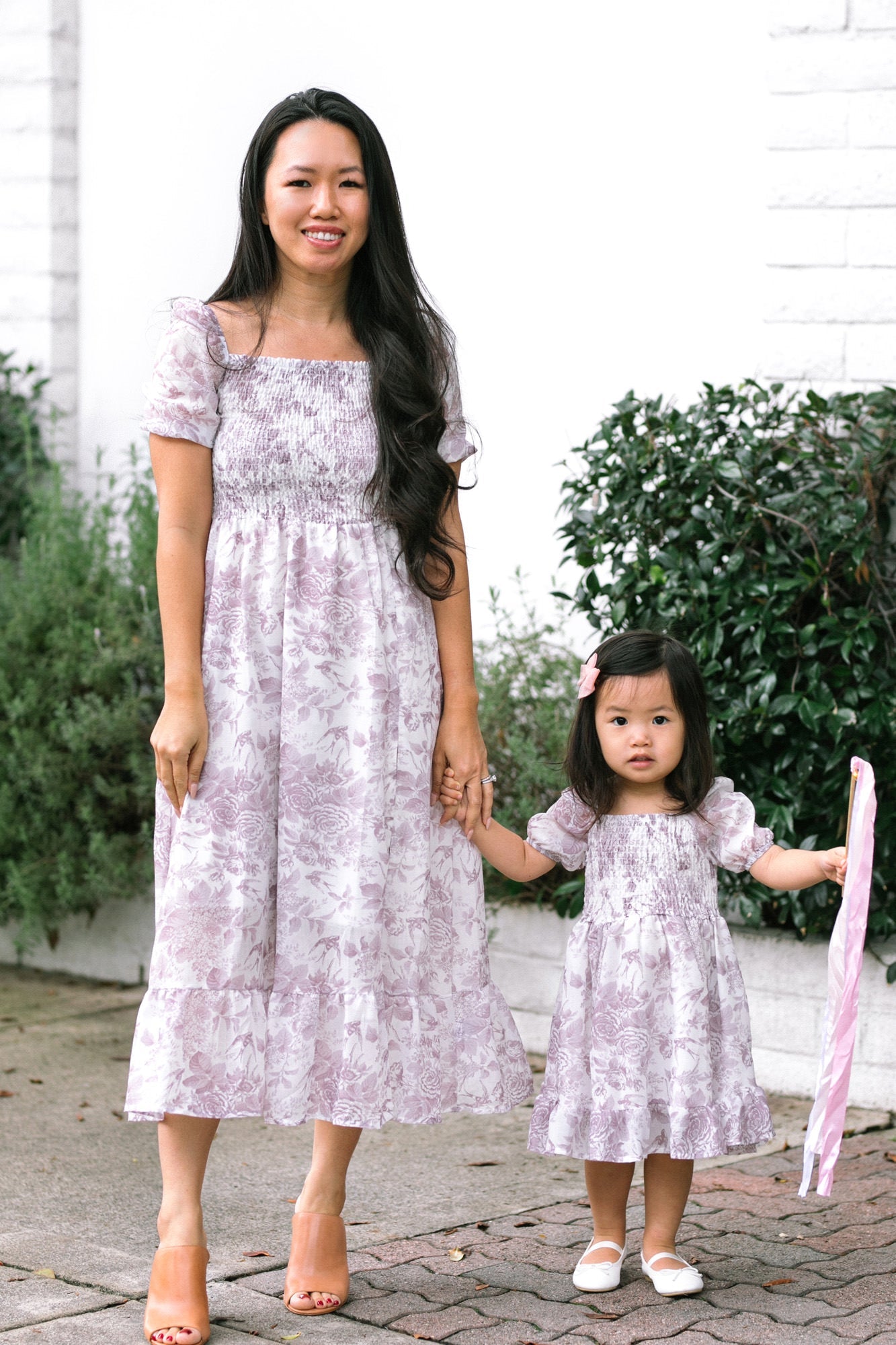 Marie Smocked Midi Dress - Morning Lavender Boutique Dresses