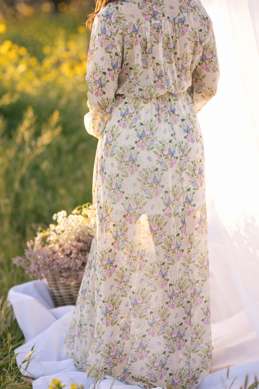 Norah Buttoned Maxi Dress - Morning Lavender Boutique Dresses